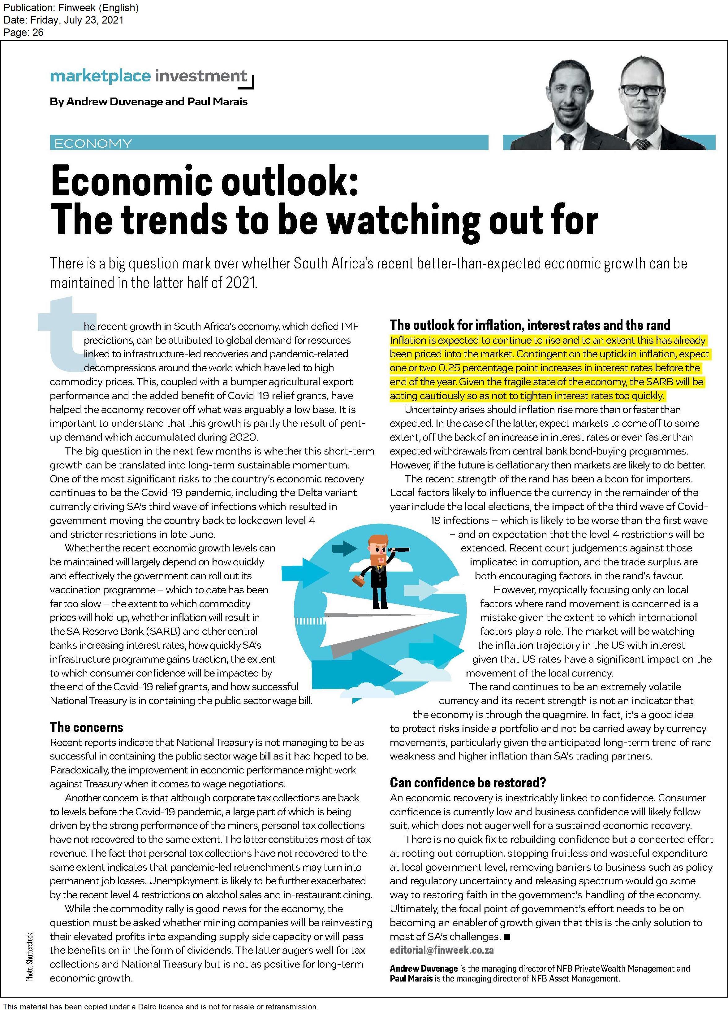 Economic outlook: The trends to be watching out for